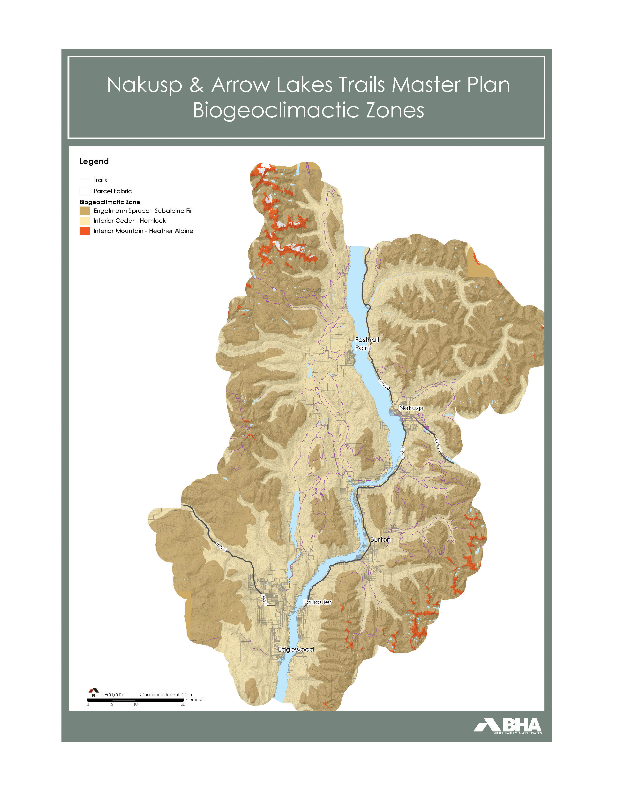 Nakusp and Arrow Lakes Trails Master Plan, Area K, RDCK – BHA